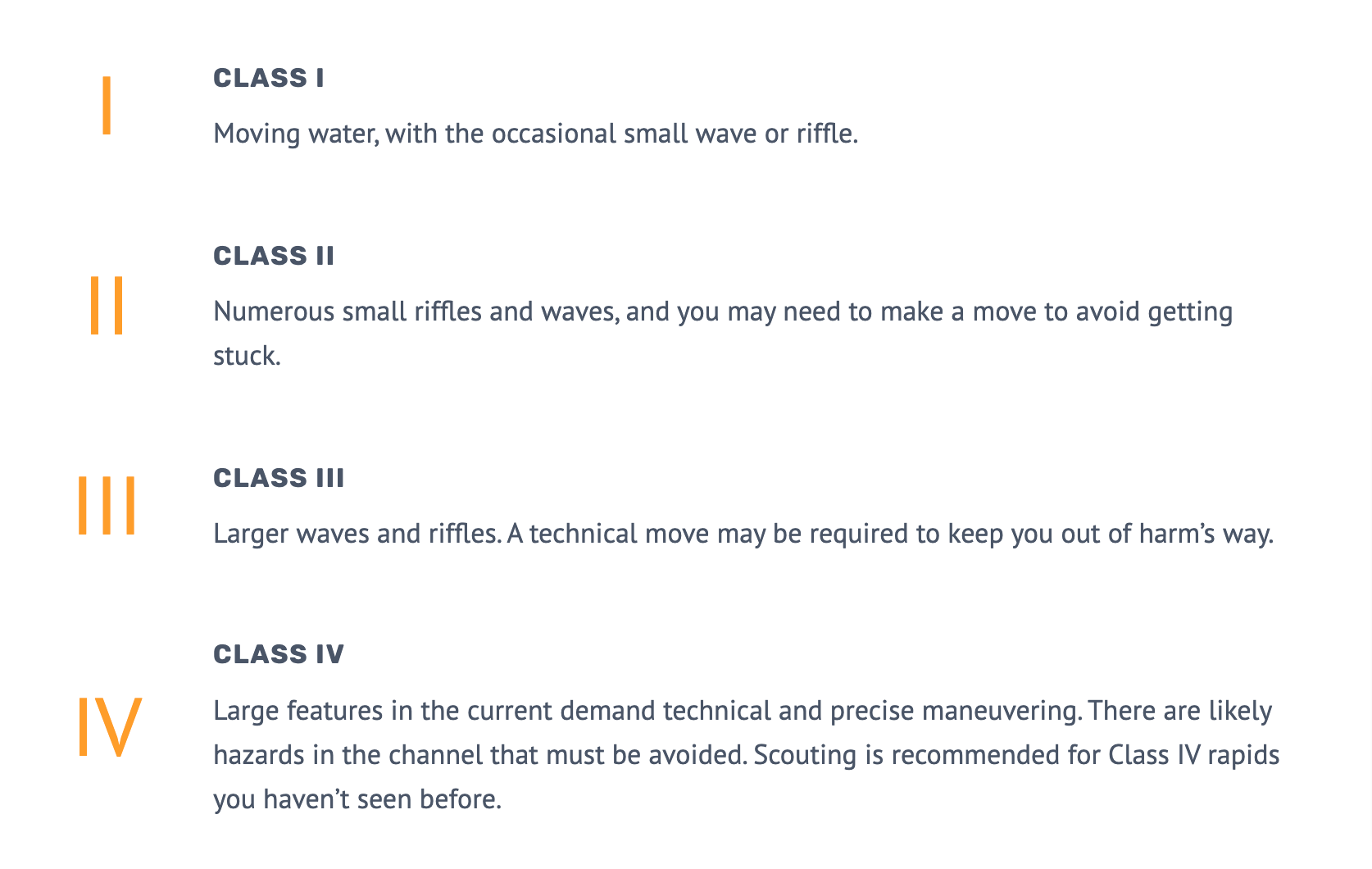 Class II? Class V? What does it all mean? - GoRafting.com